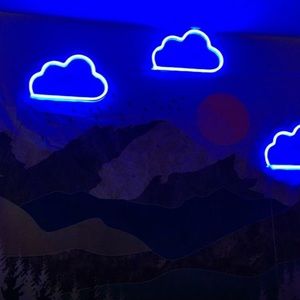 Urban Outfitters | Wall Decor | Neon Blue Cloud Sky Cute Led ...